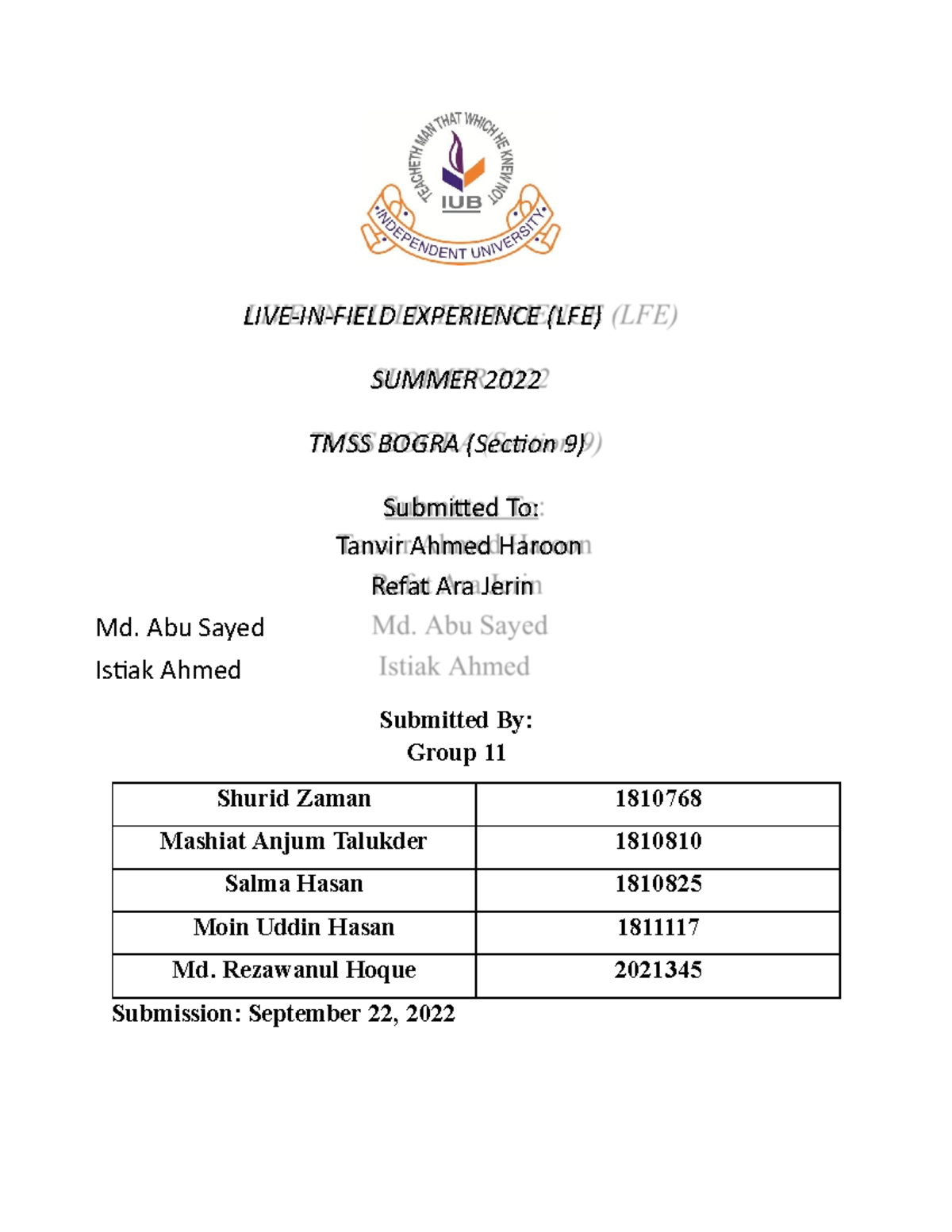 Group 11 SEC 9 LFE 201 Report Summer 2022 - Introduction to Literature - NSU - Studocu