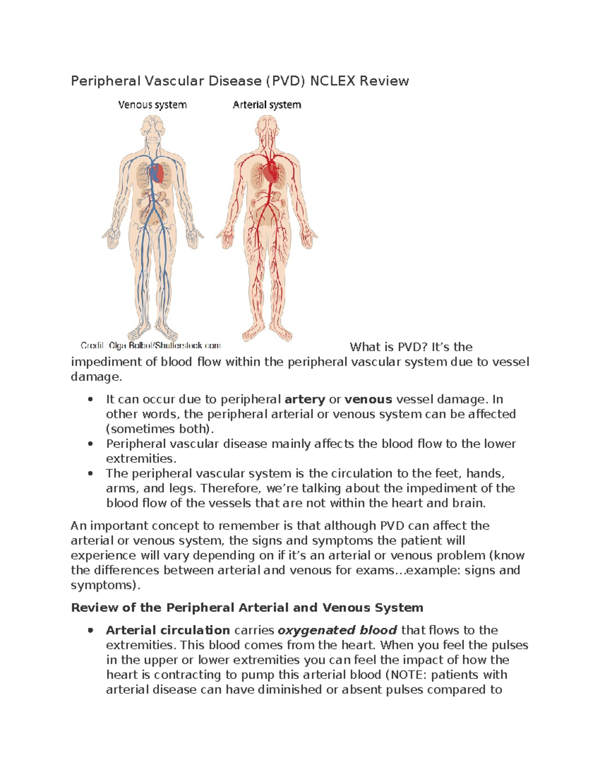 Document 14 - Peripheral Vascular Disease (PVD) NCLEX Review What is ...