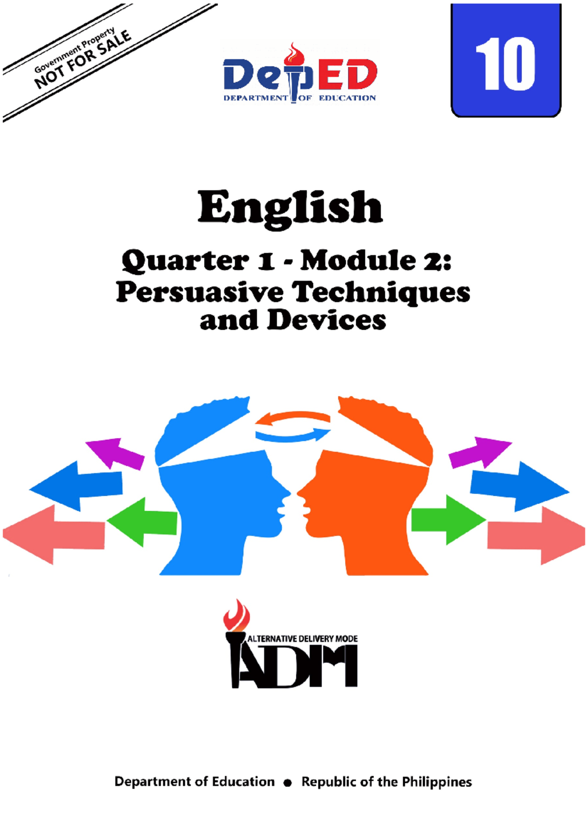 English 10 q1 mod2 Persuasive Devices version 3 - English- Grade 10 Alternative Delivery Mode ...