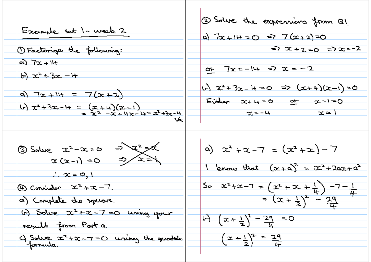 MATH1721 Class Examples W02 - @$MMWW®\I CA 71+HA-2C) =7 7Cx+2\=o =ﬁ 3C ...