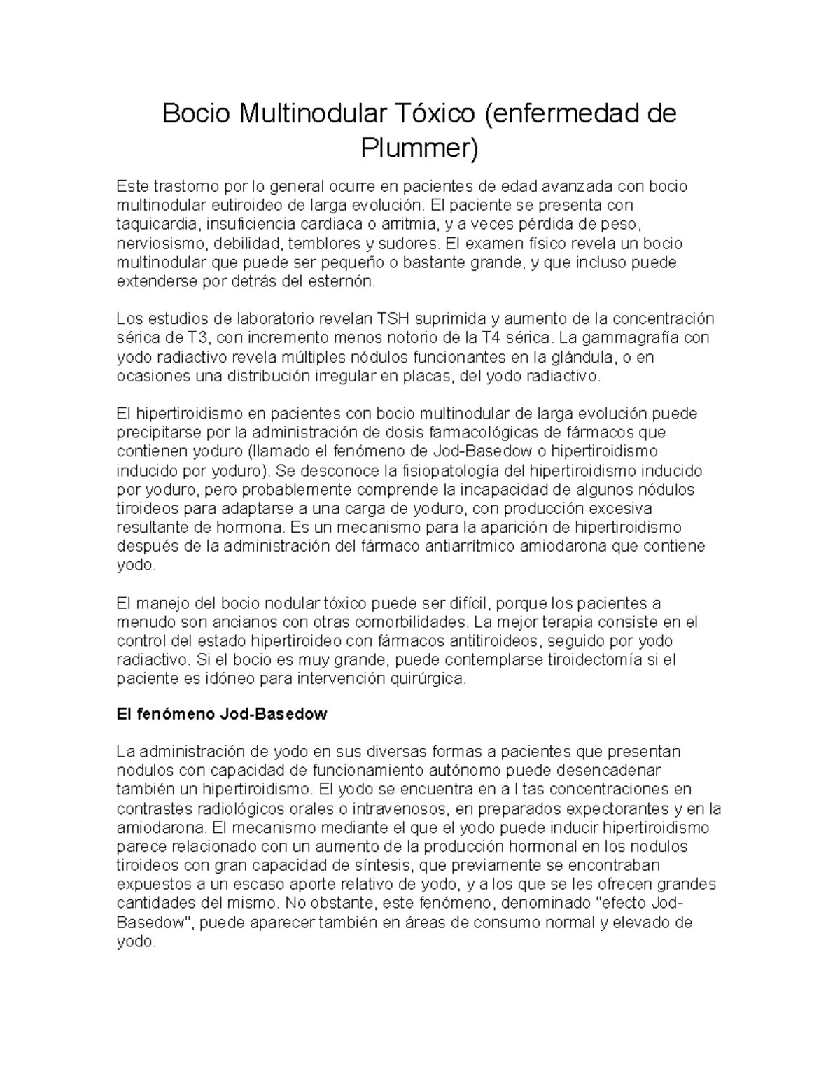 Bocio Multinodular Toxico enfermedad de - Bocio Multinodular Tóxico ...