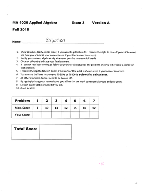1030 practice final sol - MAT 772 - Studocu