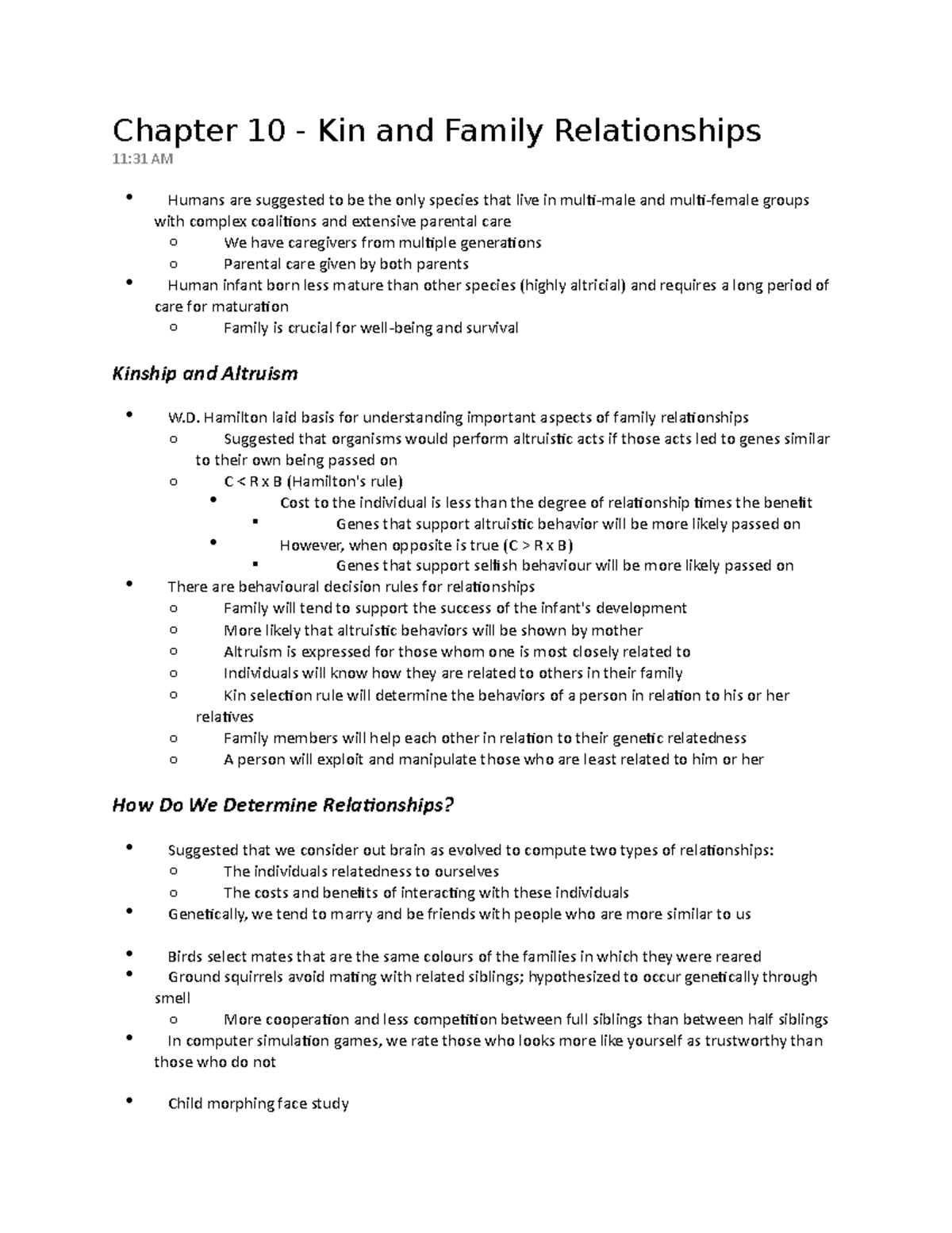 Chapter 10 - Kin and Family Relationships - Chapter 10 - Kin and Family ...