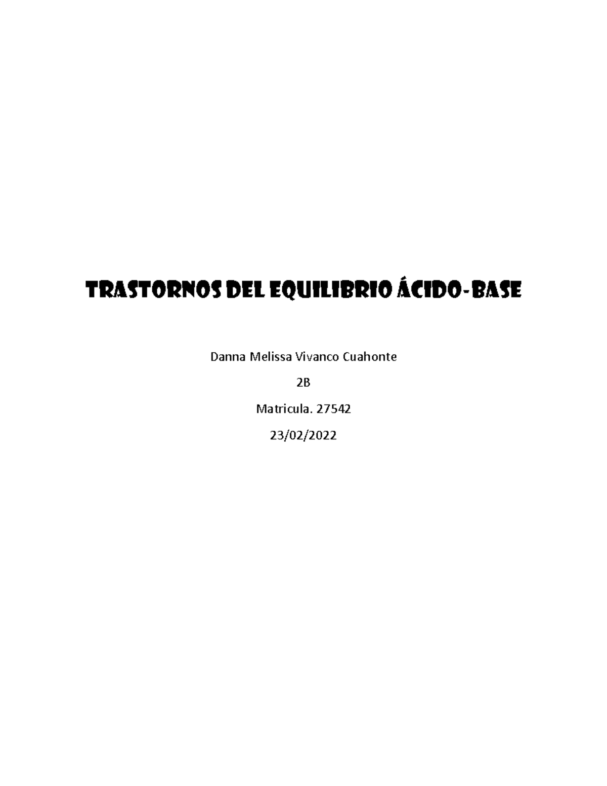 Trastornos del equilibrio ácido - Trastornos del equilibrio ácido-base ...