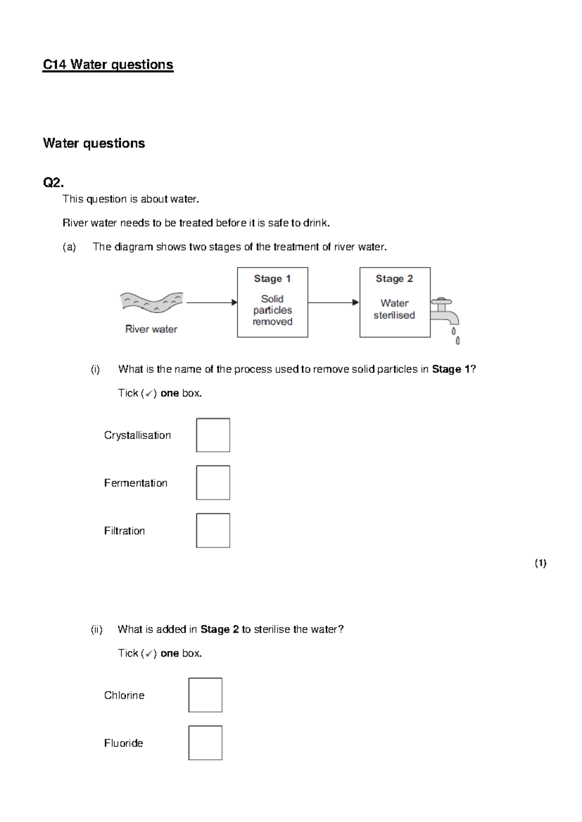 C14-water-questions - Fun! - C14 Water questions Water questions Q2 ...