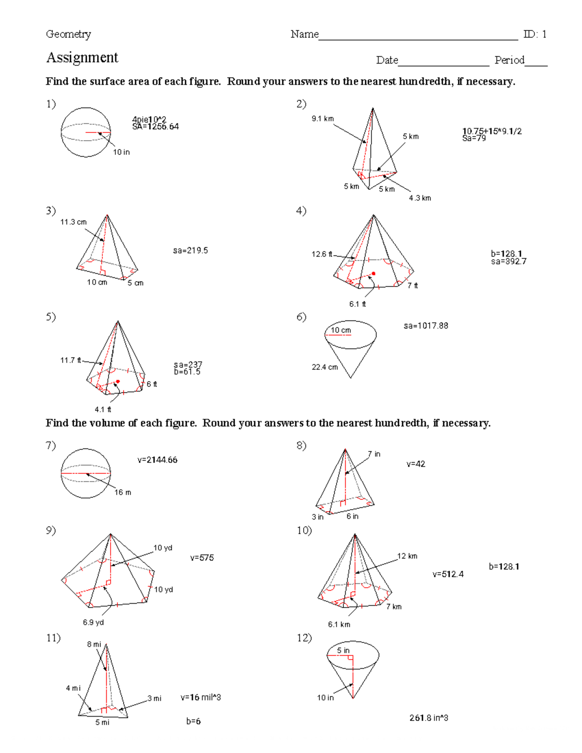 Kami Export - Jackson Lami - Review 11.3 - 11.4 (SA & V Pyramids, Cones ...