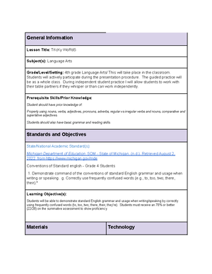 C909 Task 1 Lesson Plan - C909 Task 1 - Direct Instruction Lesson Plan Template General ...