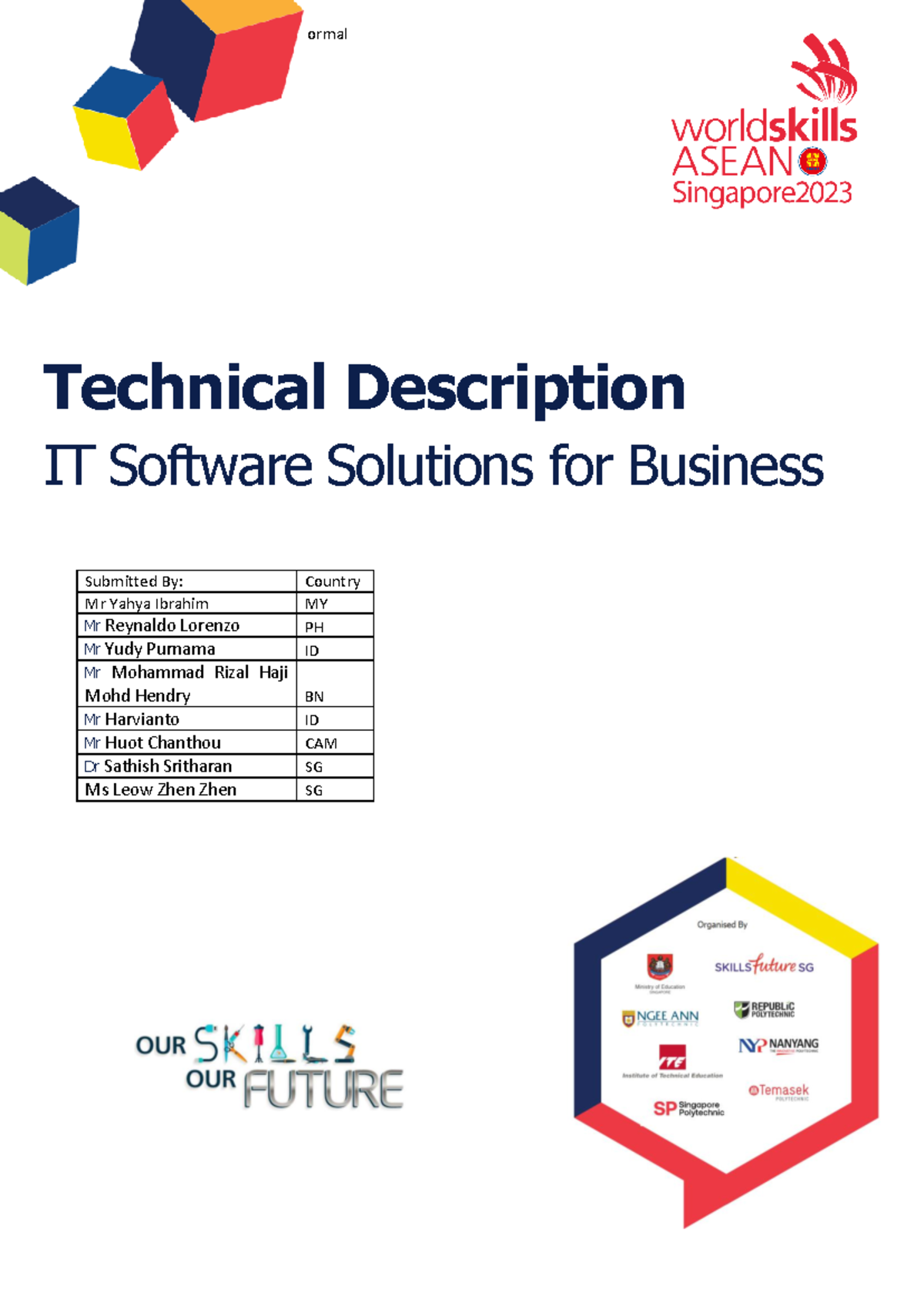 WSA2023 TD04 Itssb 04 - Tass - Technical Description IT Software Solutions for Business .0 WSC ...
