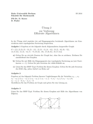 Übung Effiziente Algorithmen - Studocu