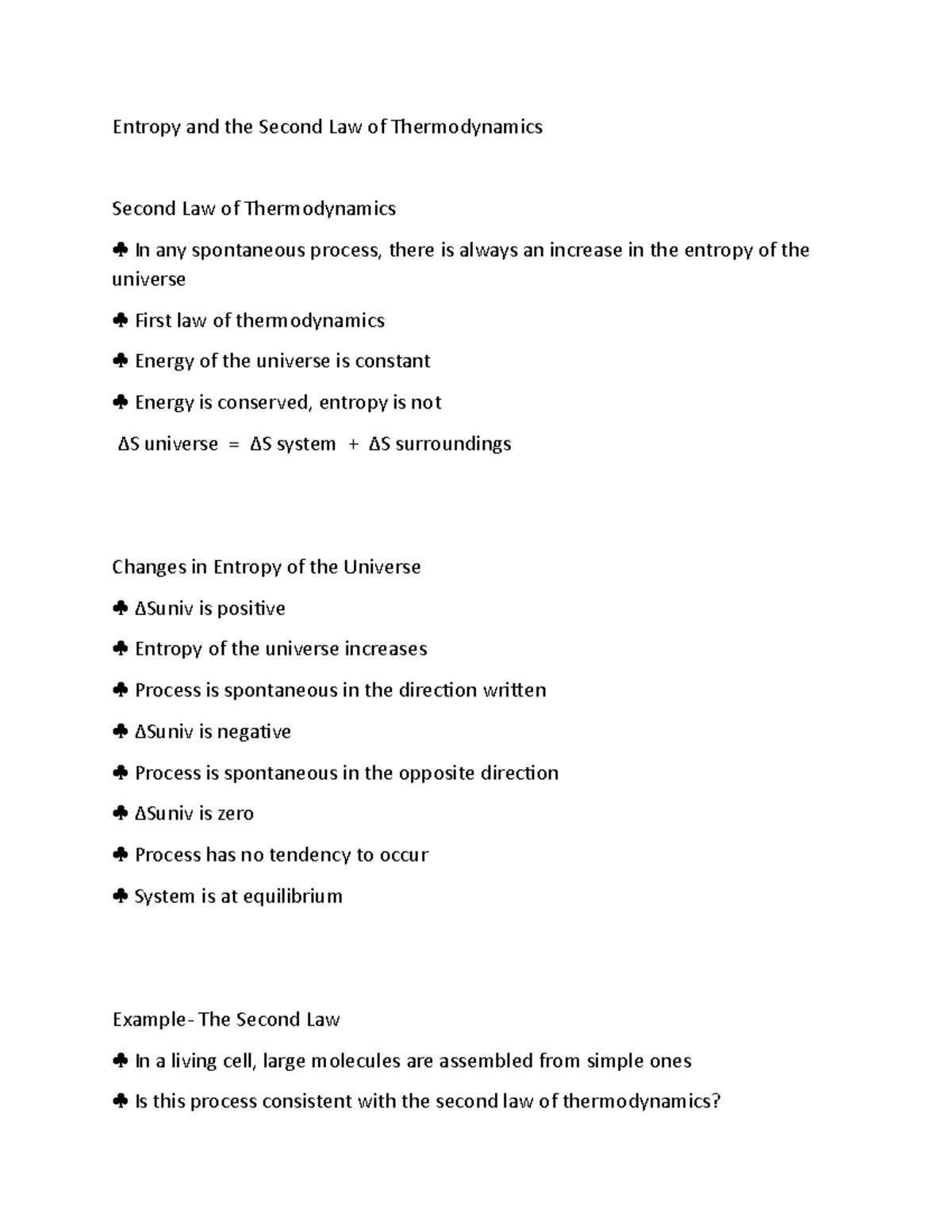 135 - Entropy and the Second Law of Thermodynamics - Entropy and the ...