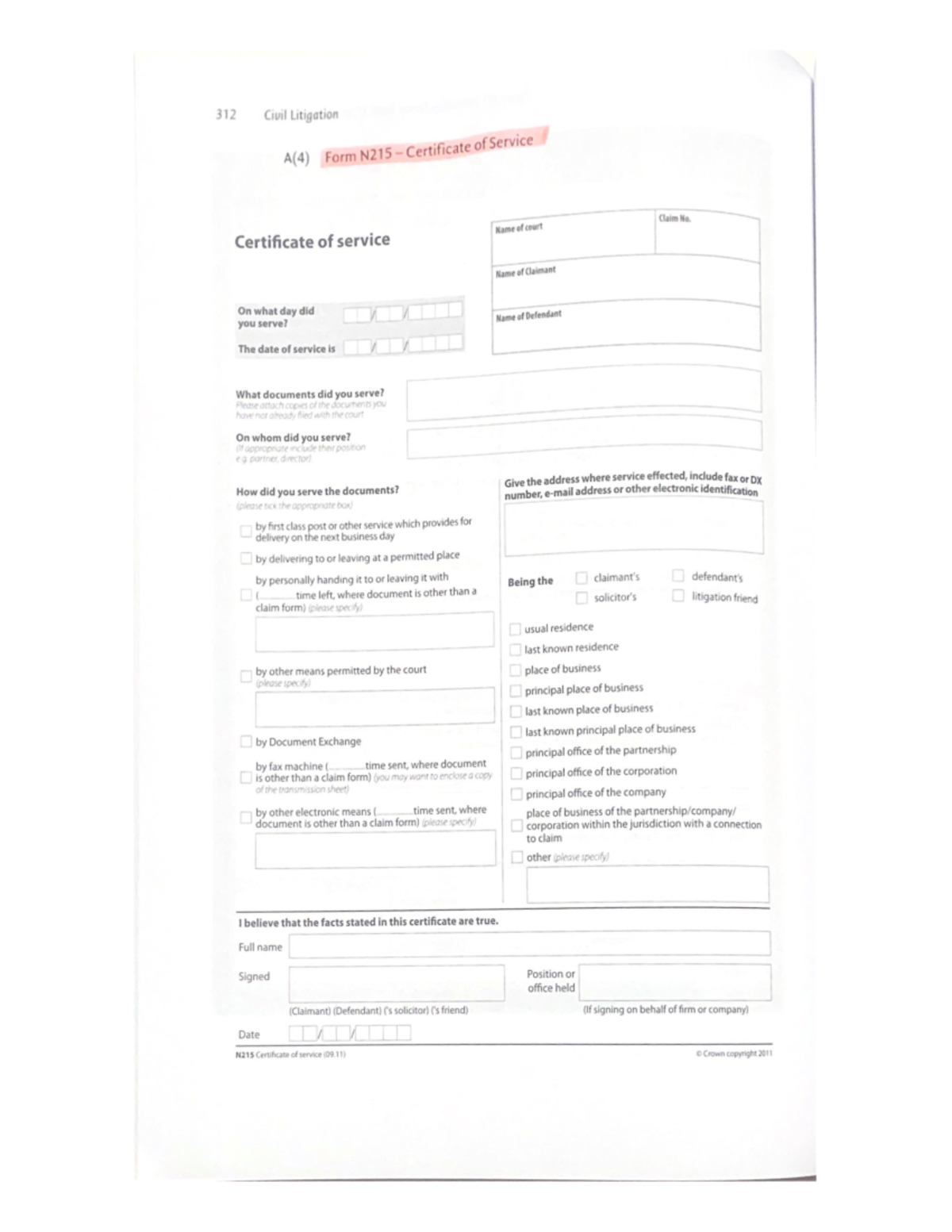 (A4) Form N215 - Textbook source A4 relevant to workshop 3 dispute ...