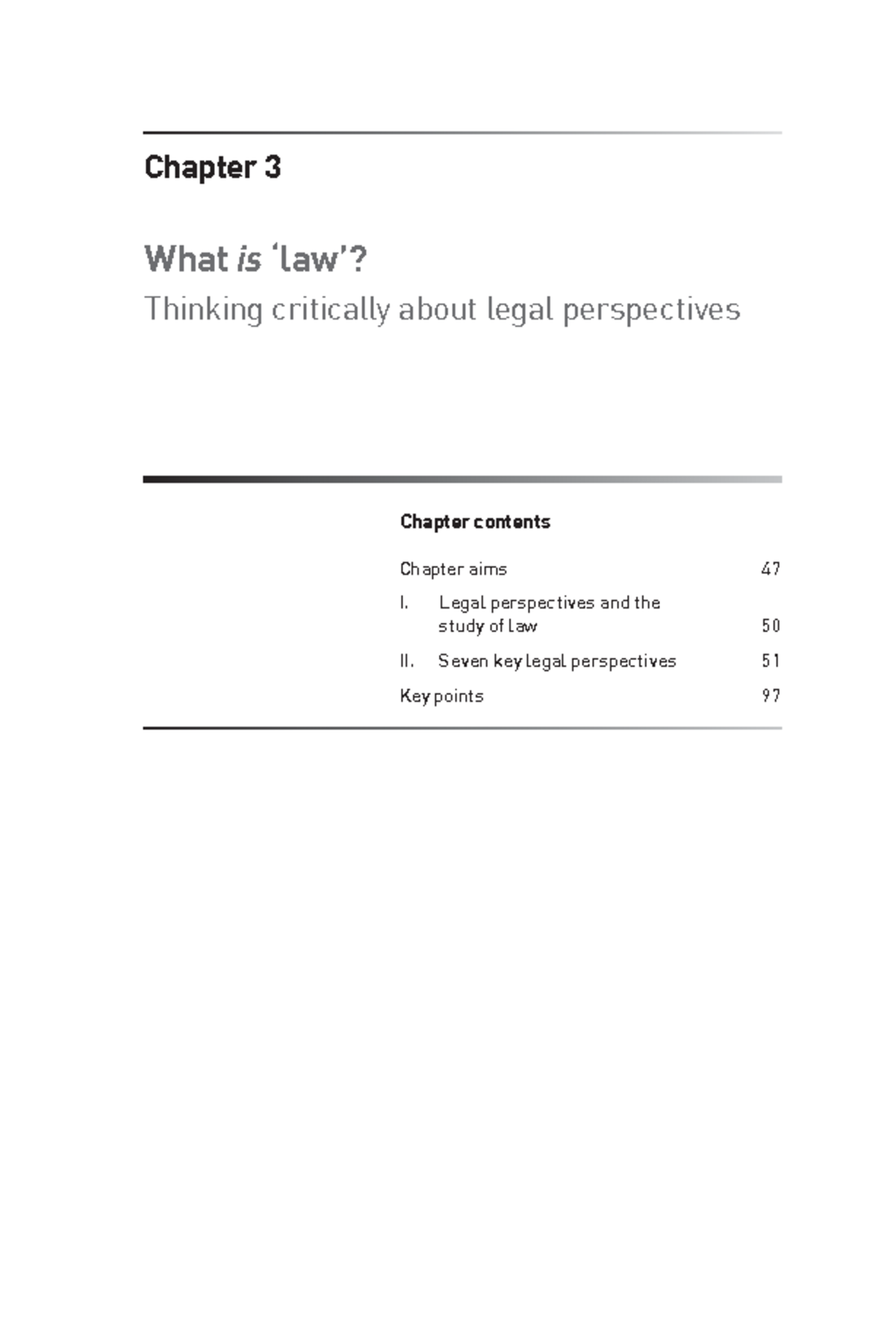 Reading chapter - Chapter contents Chapter aims 47 I. Legal ...
