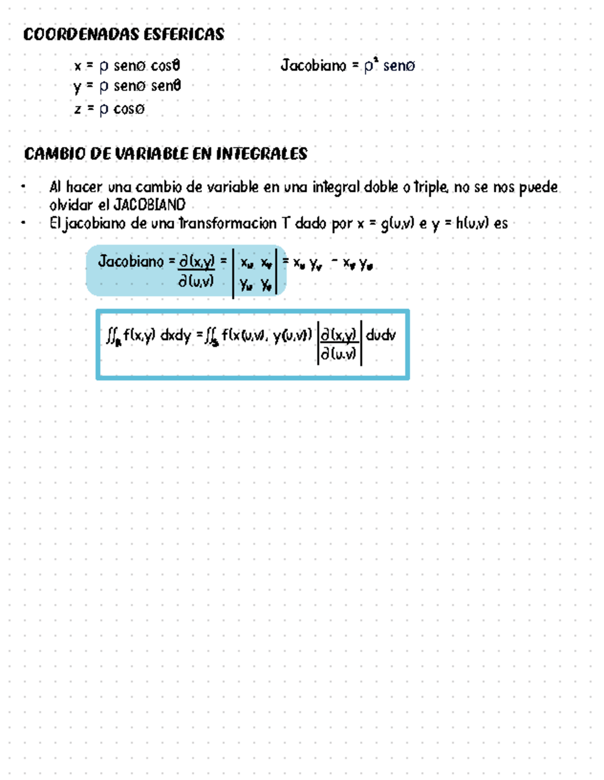 Ayudantía 15 - sol ayudantia examen - COORDENADAS ESFERICAS z = ρ cosø ...