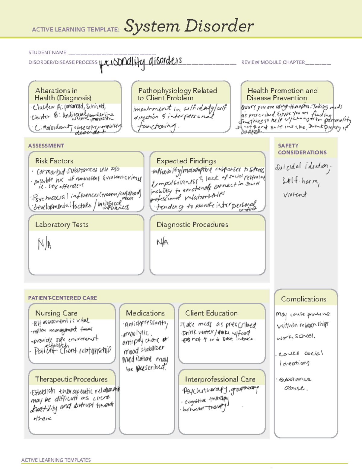 System+Disorder blank - ACTIVE LEARNING TEMPLATES System Disorder ...