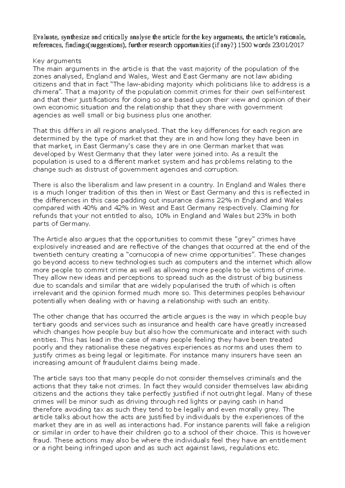 1500 critical analysis assignment - Evaluate, synthesize and critically ...