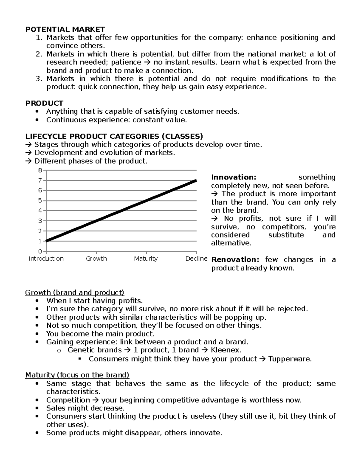 Notes Global Marketing 1 - POTENTIAL MARKET Markets that offer few ...