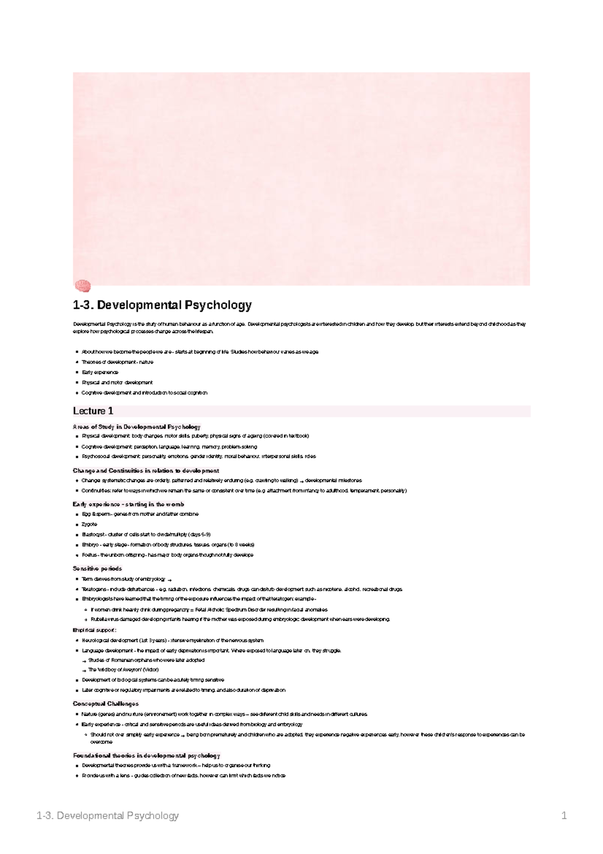 Developmental Psych notes - PSYU1104 - MQ - Studocu