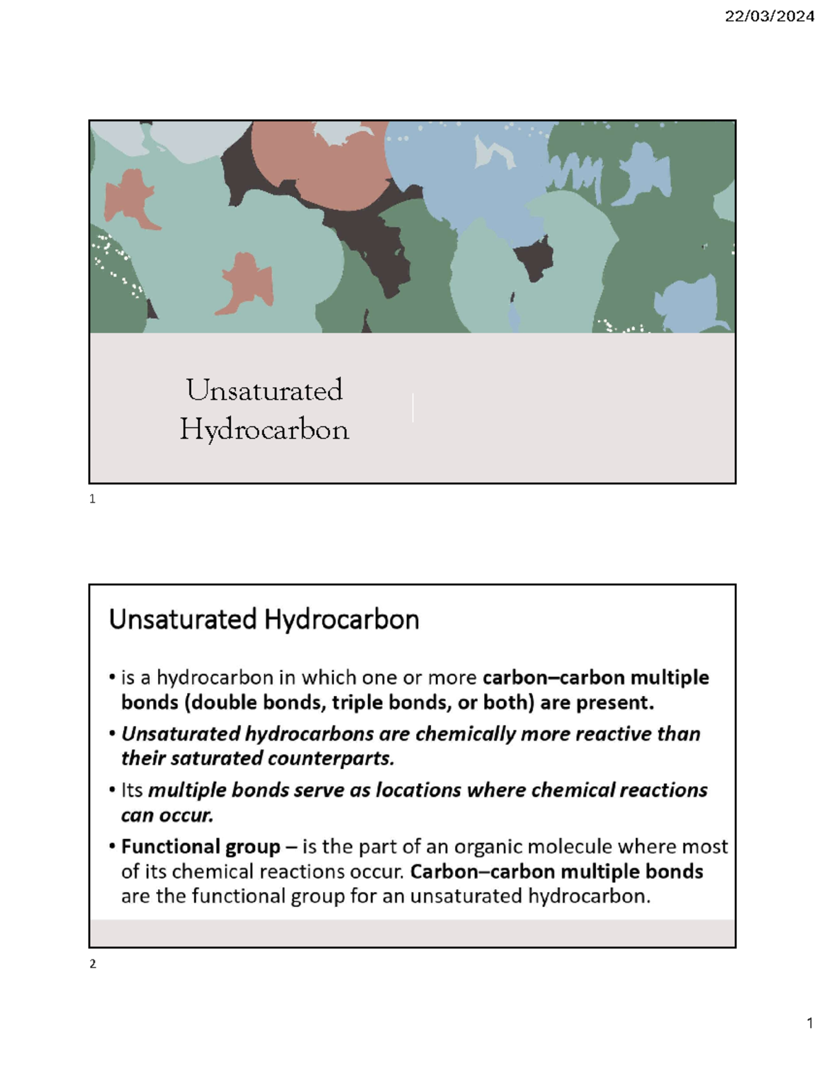Unsaturated-Hydrocarbon - Unsaturated Hydrocarbon 1 2 Nomenclature of ...