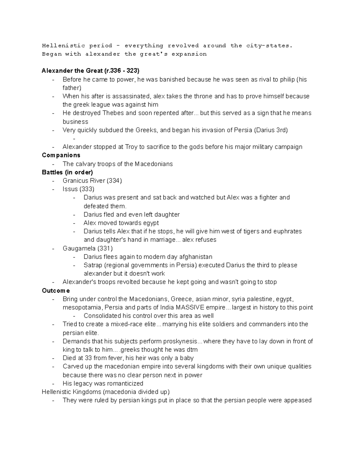 Alexander the Great - Hellenistic period - everything revolved around ...