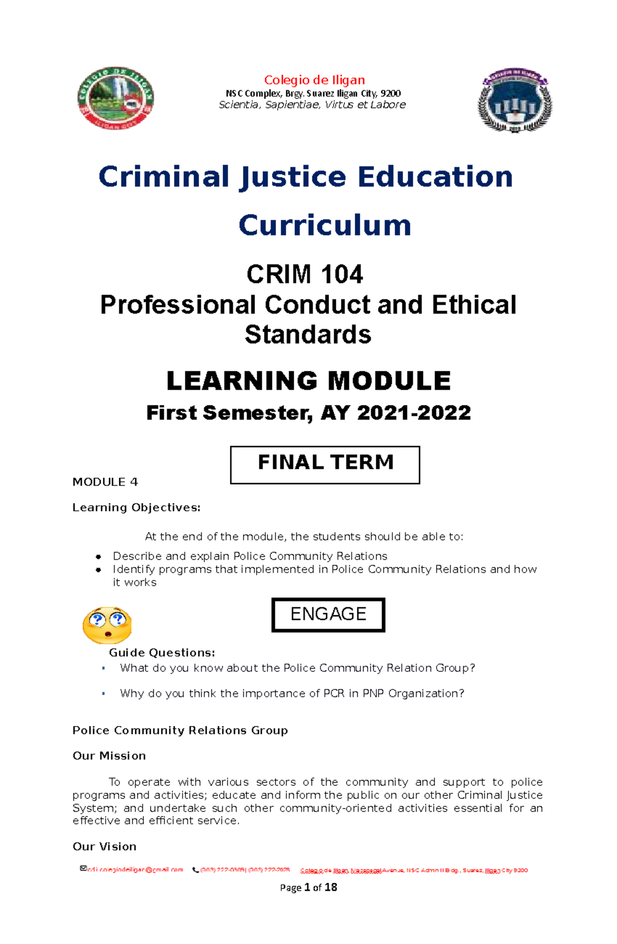 Ethics Module 4 Final - A nonsense work that i need to submit in order ...