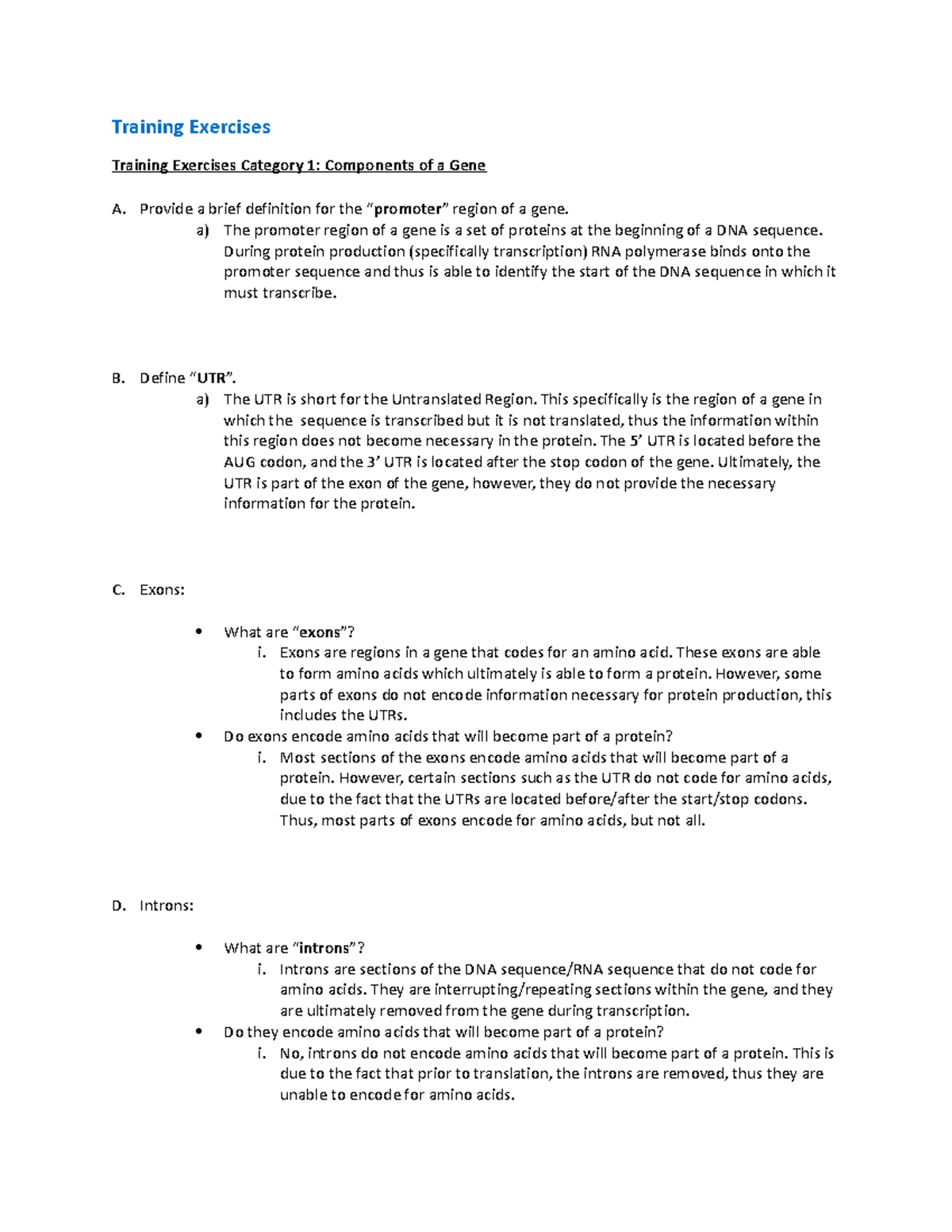 Tutorial 6 Training Exercises F21 - Training Exercises Training Exercises Category 1: Components ...