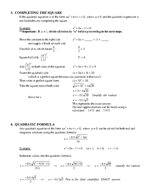 Quadratic Formula Practice Worksheets - Studocu