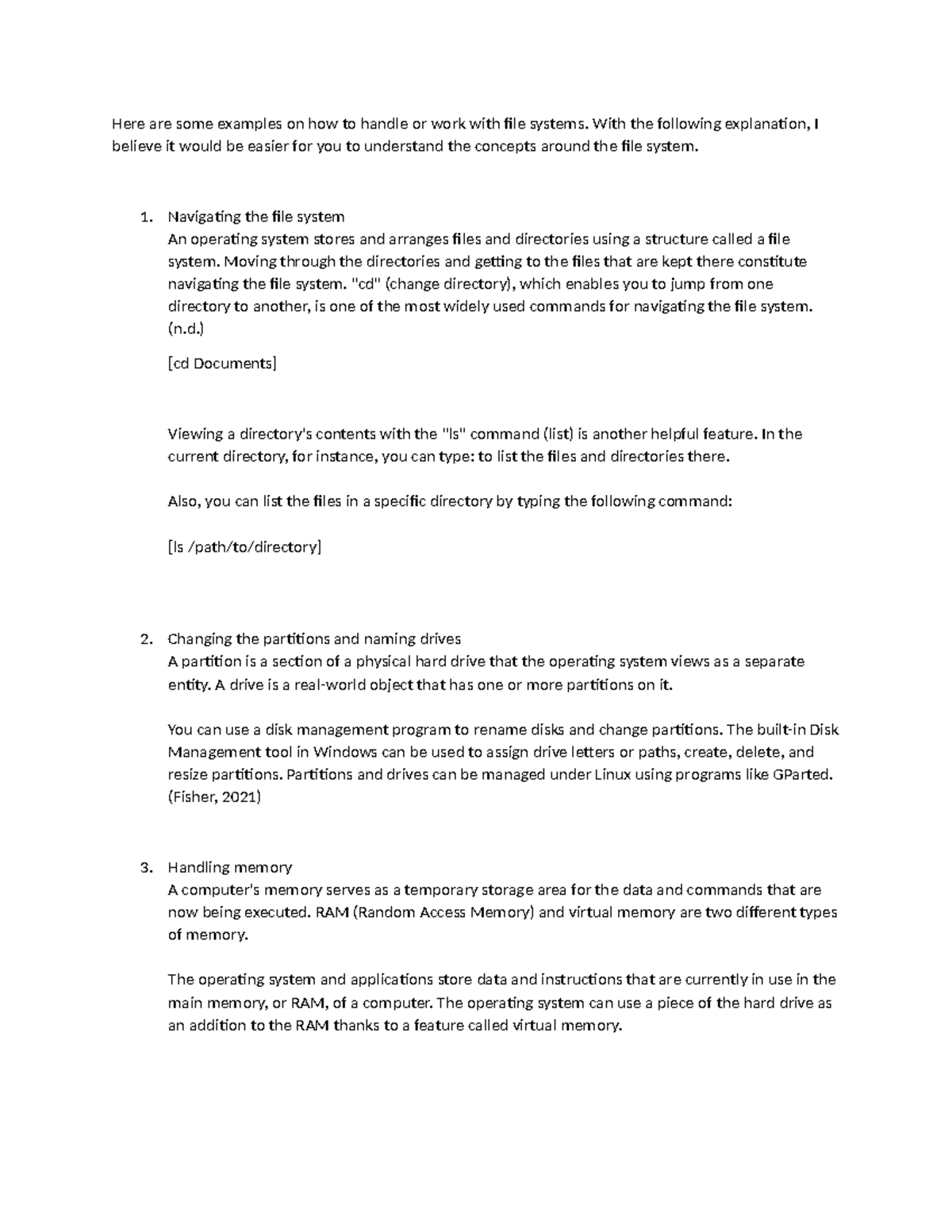 CS 3307 Discussion Forum unit 3 - Here are some examples on how to ...