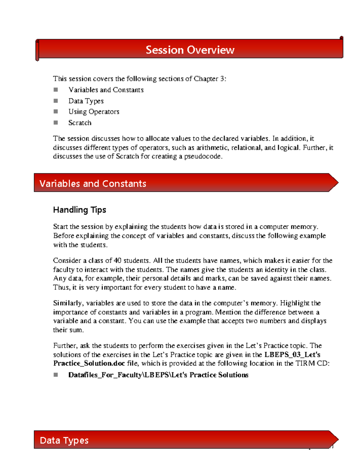 15 Lbeps CG Session 11 Inputs - NIIT Instructor Inputs I11. This ...