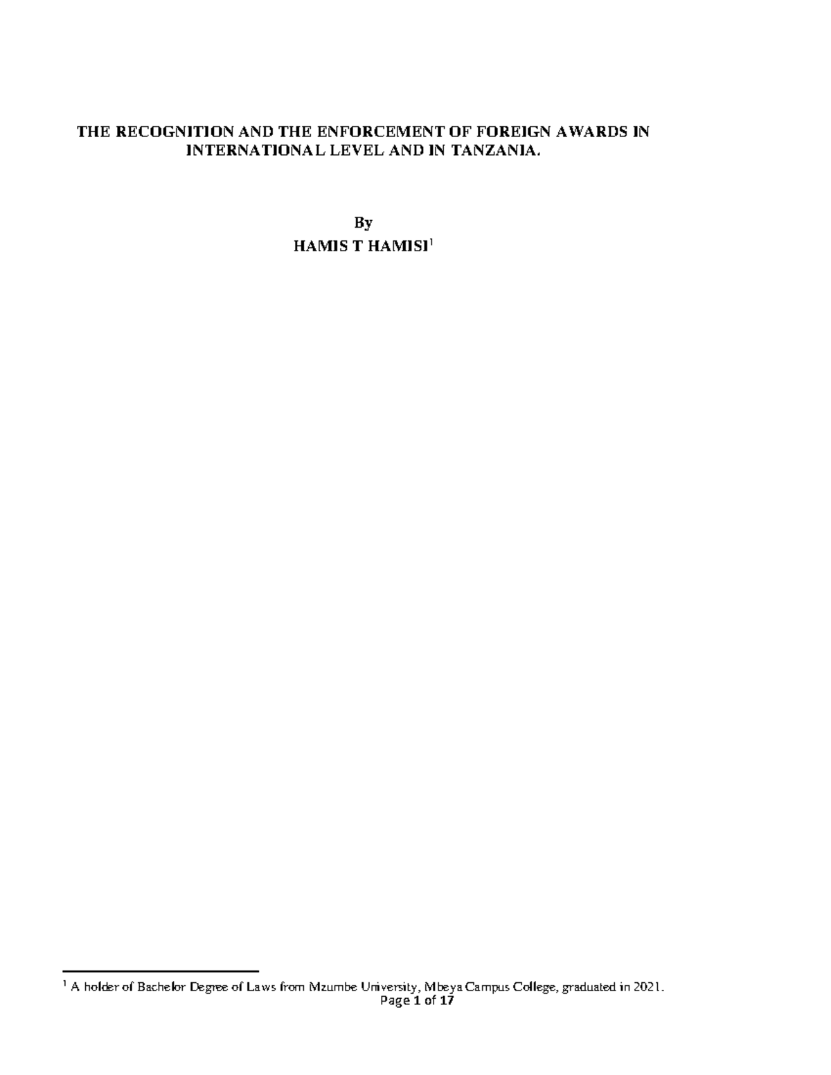 Enforcement and Recognition of Foreign J - THE RECOGNITION AND THE ...