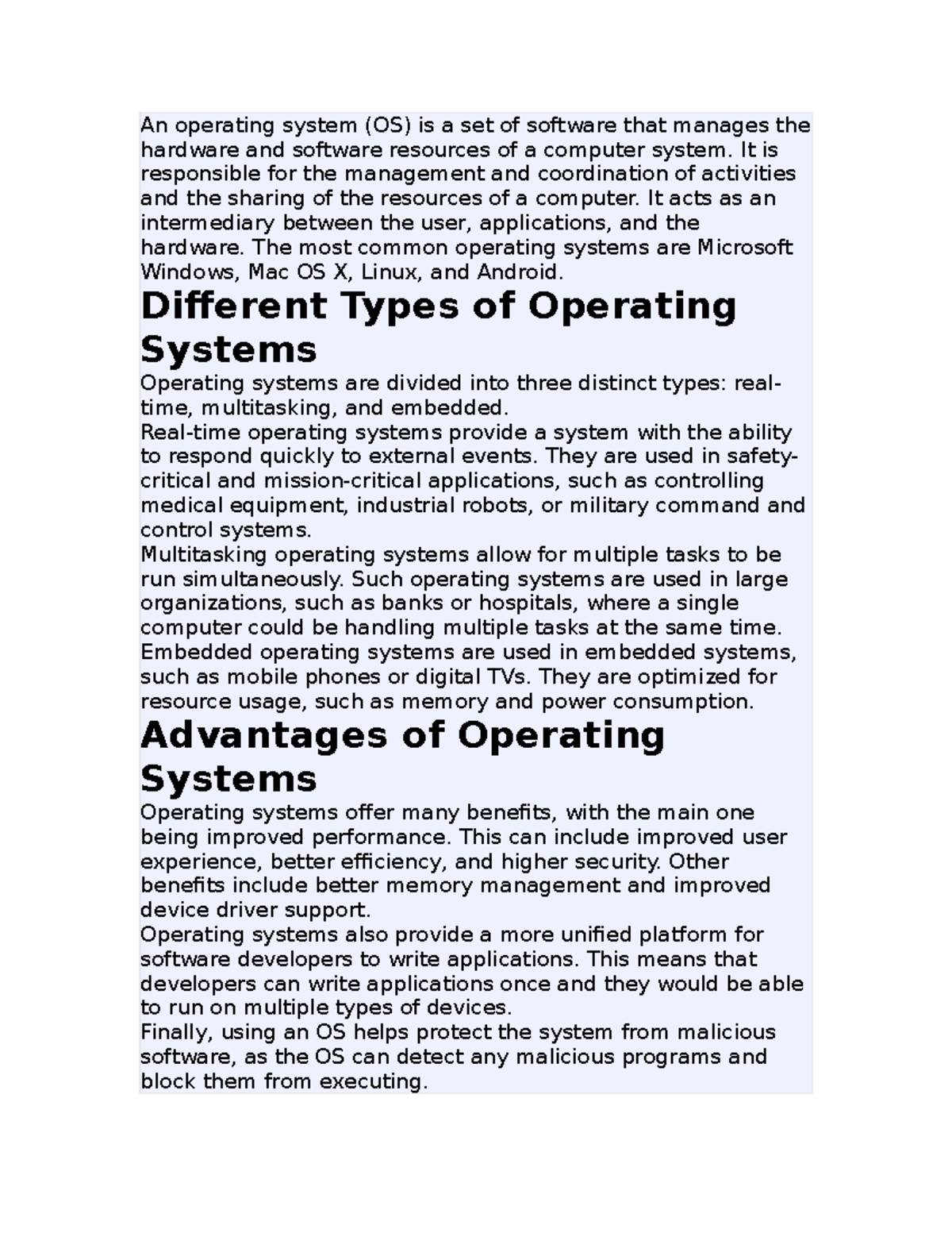 Os Operating System An Operating System Os Is A Set Of Software