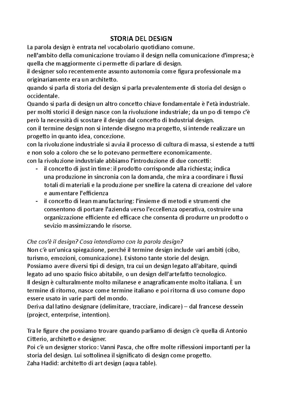 Storia del design - STORIA DEL DESIGN La parola design è entrata nel ...