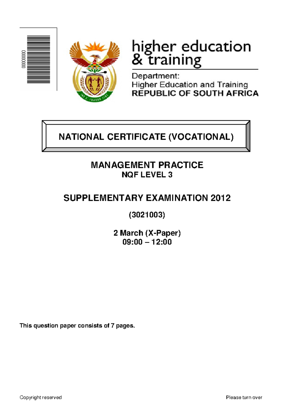 Project management Notes - MANAGEMENT PRACTICE NQF LEVEL 3 ...