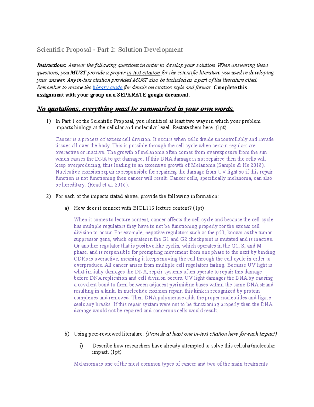 Scientific Proposal - Part 2 Solution Development Upload - Scientific ...