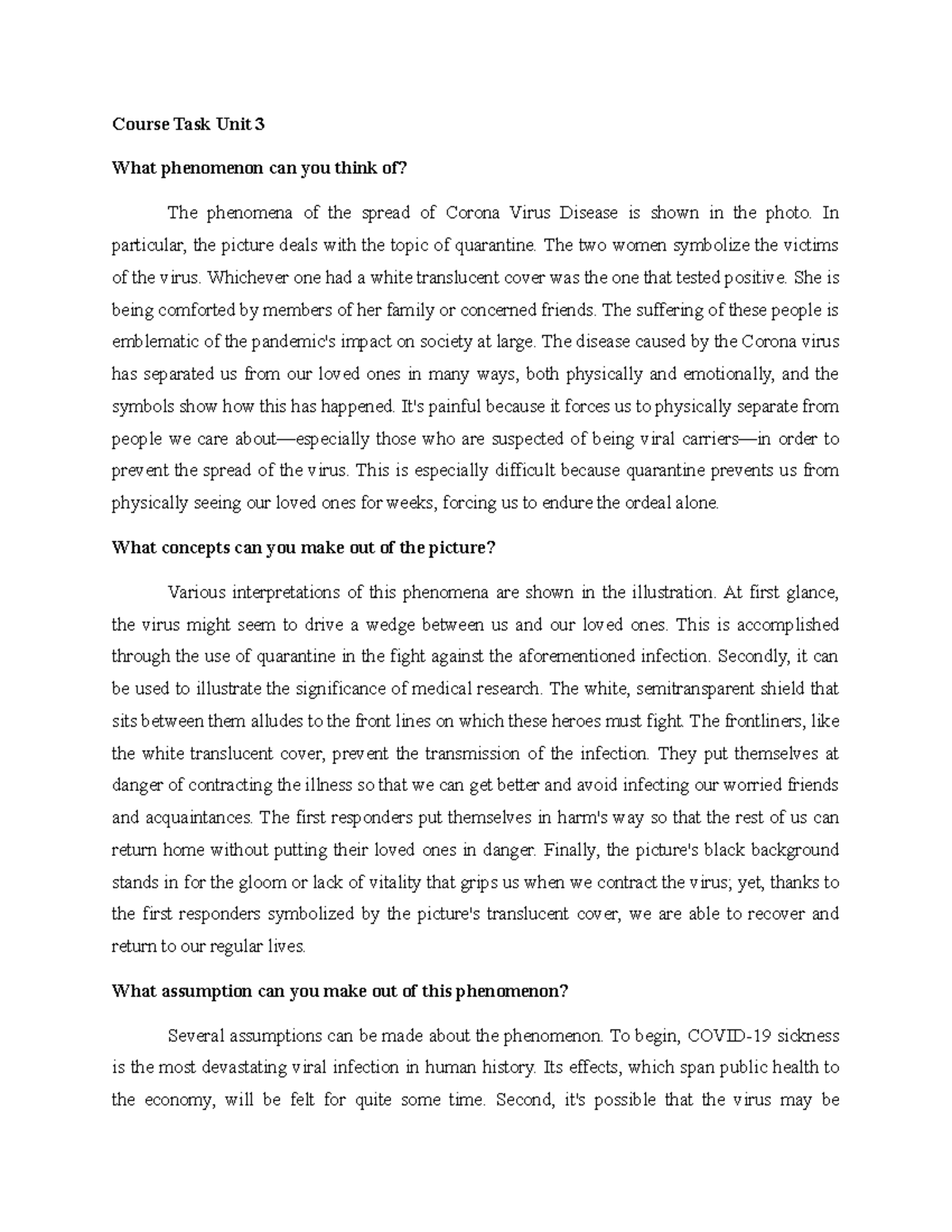 Course Task Unit 3 - Reviewer for panitikan - Course Task Unit 3 What phenomenon can you think ...