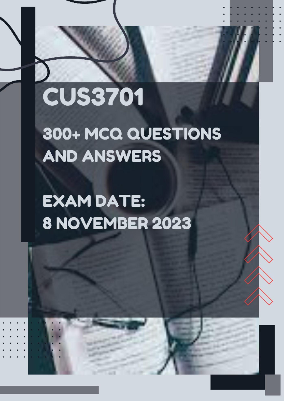 CUS3701 Exam prep with 300 MCQ questions Answers - c. A teaching ...