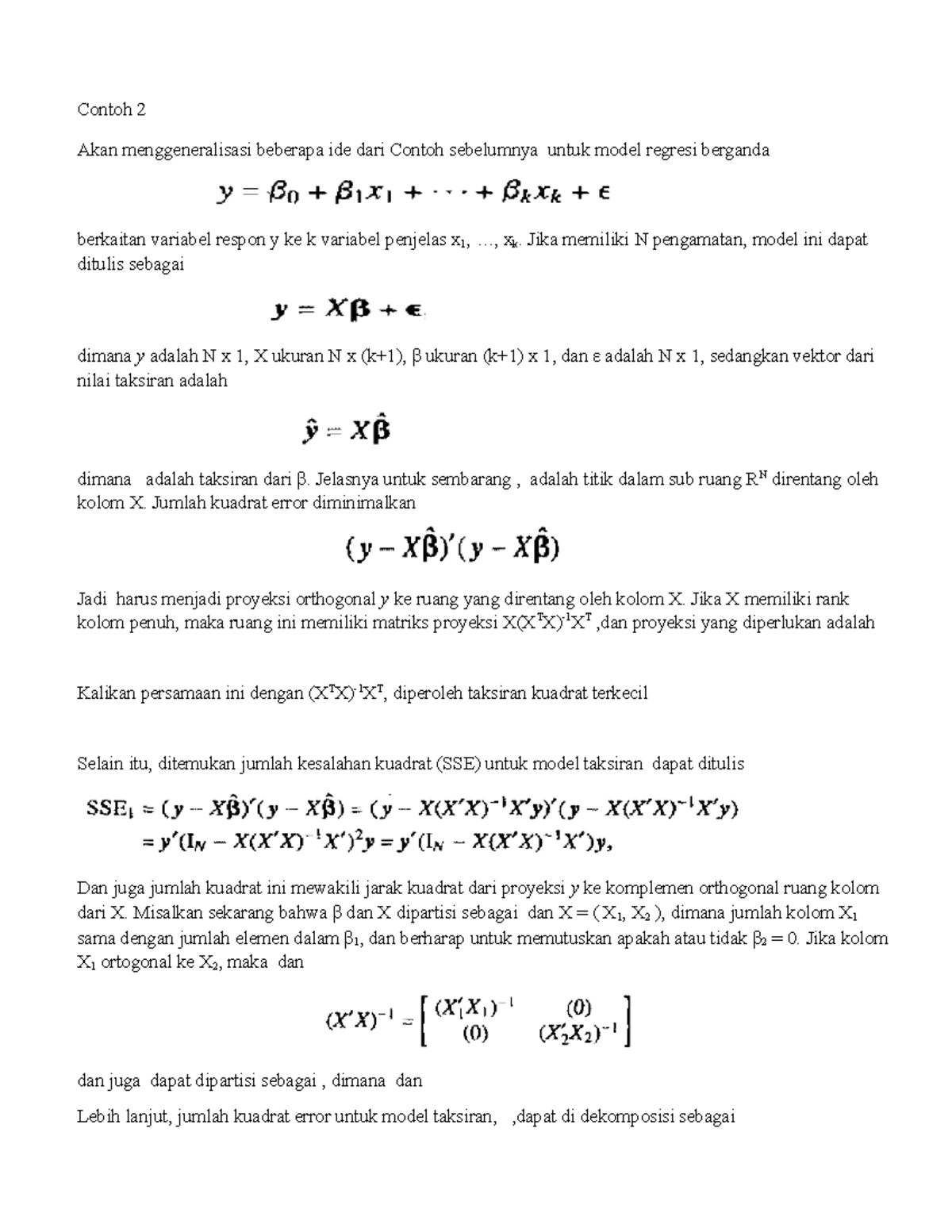 15. COntoh Matriks Proyeksi - Contoh 2 Akan menggeneralisasi beberapa ...