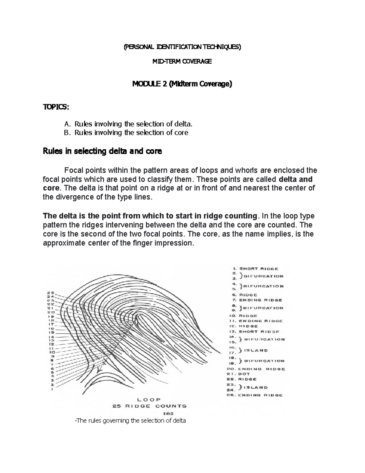 PIT Module 2 Mid - ... - (PERSONAL IDENTIFICATION TECHNIQUES) MID-TERM ...