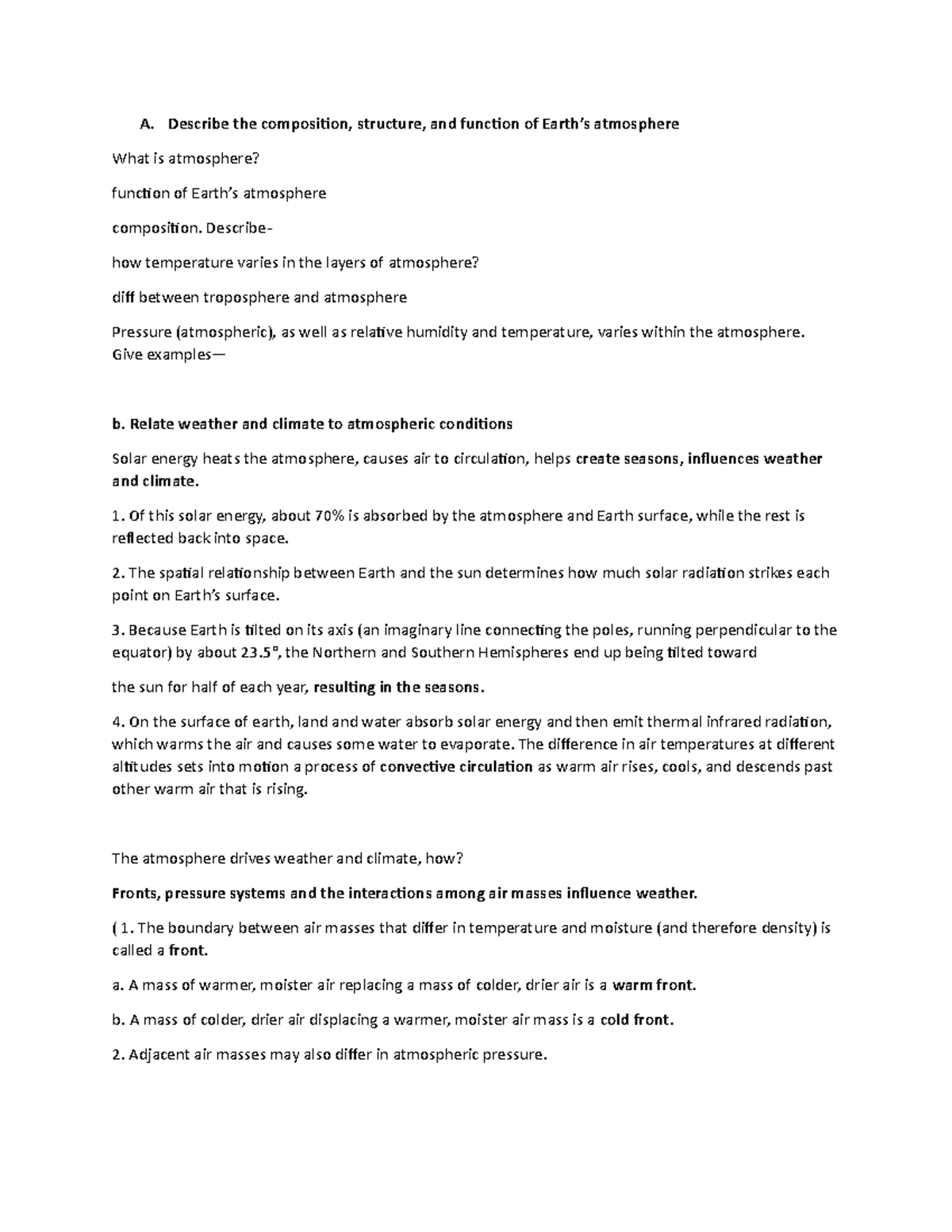 Study guideline for chapter 17 atmosphere and air pollution - A ...