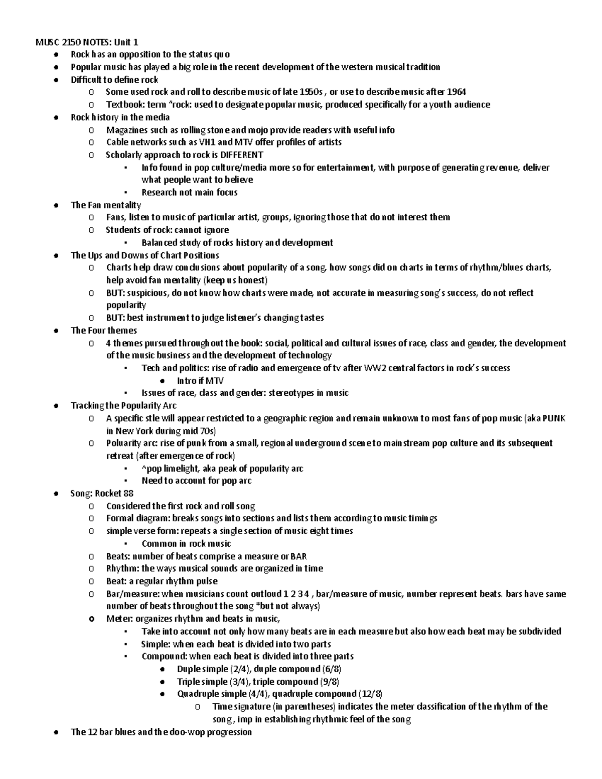 MUSC2150 Finalnotes - Full online textbook used in this course - MUSC ...