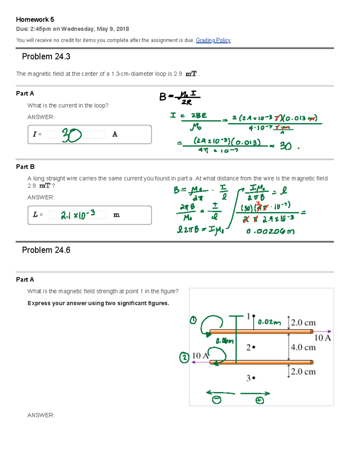 5C Homework 5 - schriver - Homework Due: 2:45pm on Wednesday, May 9 ...
