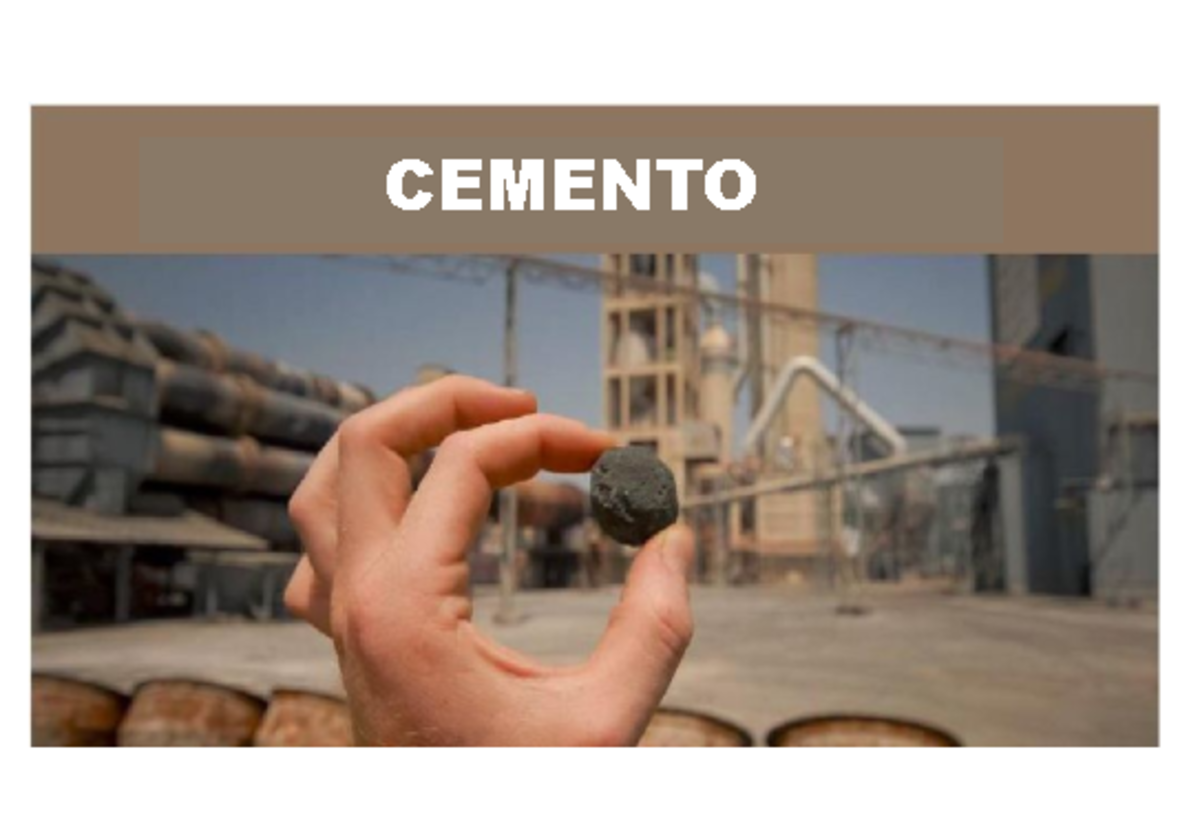 PresentacióN Industria Cemento - CEMENTO Fabricación de cemento Fabricación de cemento ...