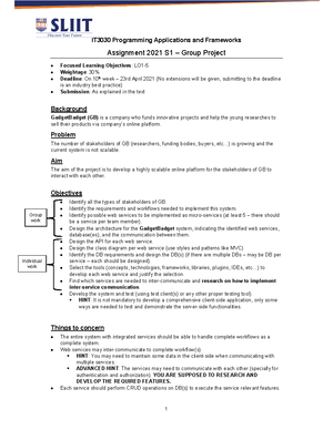 Paf01 - Year 3 semester 1 PAF assignment - Sri Lanka Institute of ...