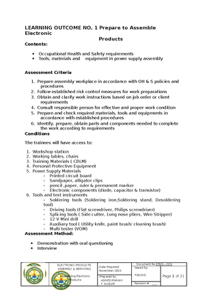 CBC - OAP NC II FULL PDF - CBC On OAP NC II - Page | 1 COMPETENCY BASED- CURRICULUM A. COURSE ...