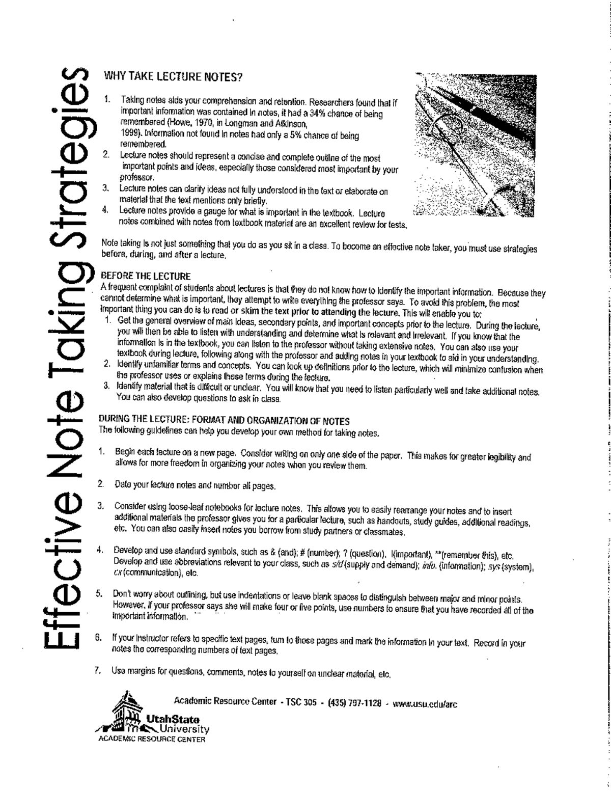 Effective Notetaking and Academic Listening Strategies - EAP1640C - Studocu