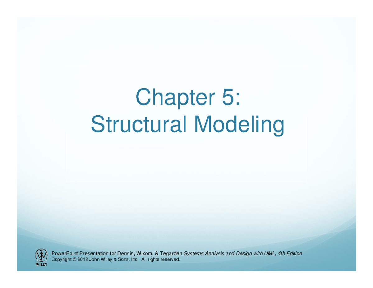 Microsoft Power Point - ch05 - Chapter 5: Structural Modeling ...