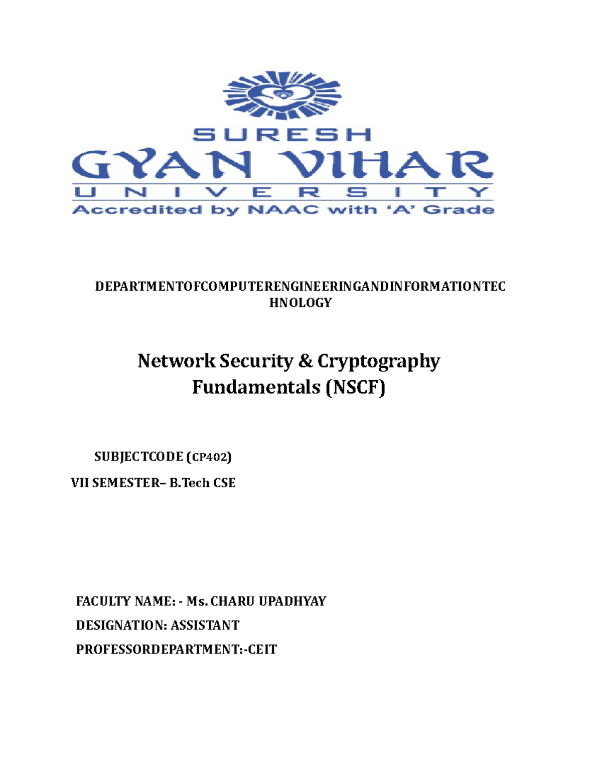 Network Security System Syllabus ...