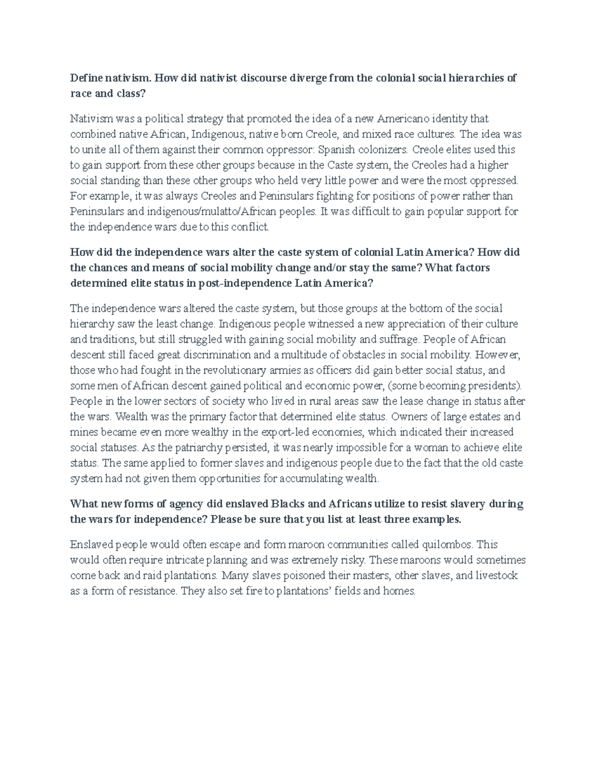 Short Answer Quiz 4 - Weekly written assignment for Professor Walton's ...