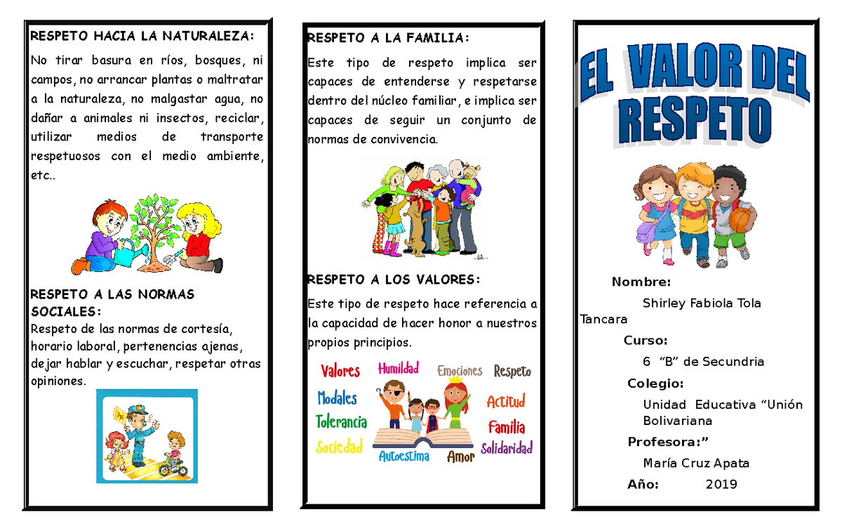 412191546 Triptico Respeto Nombre Shirley Fabiola Tola Tancara Curso
