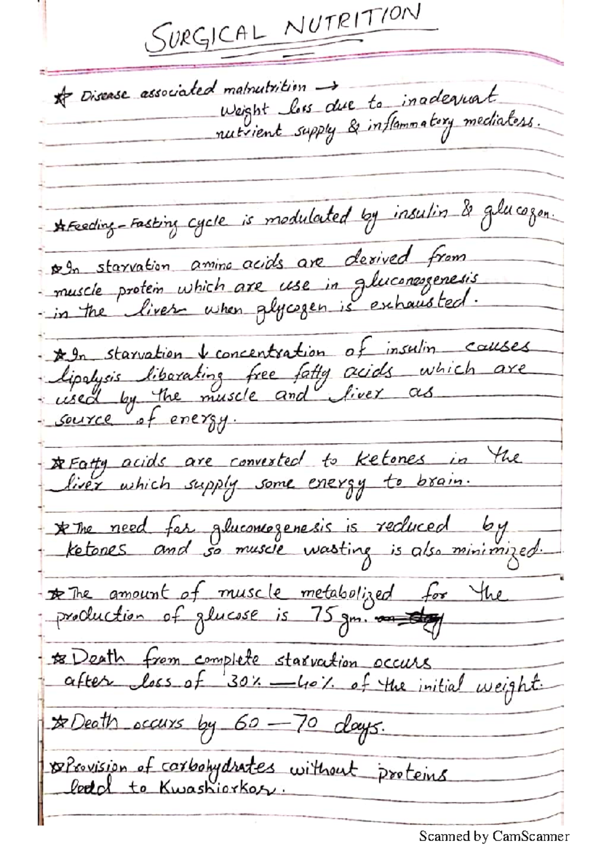 Surgical nutrition, Cuschiery - general surgert - Studocu