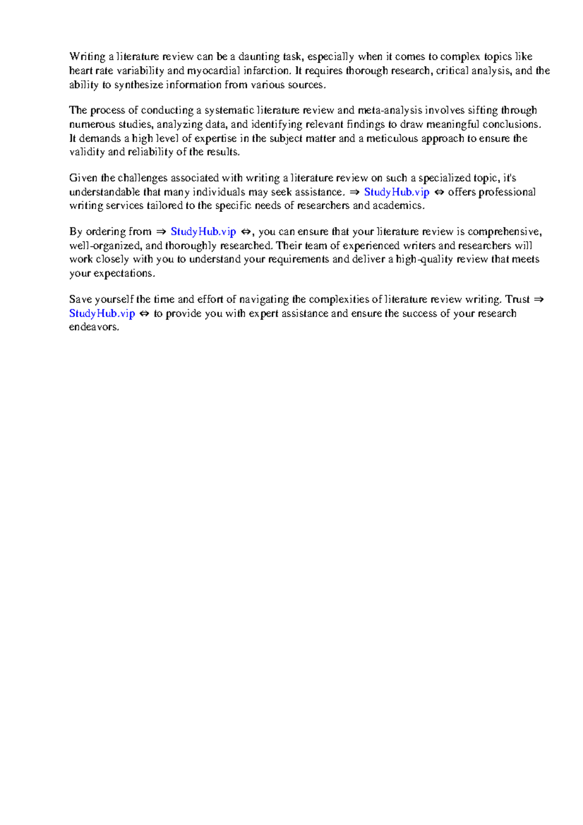Heart Rate Variability And Myocardial Infarction Systematic Literature ...